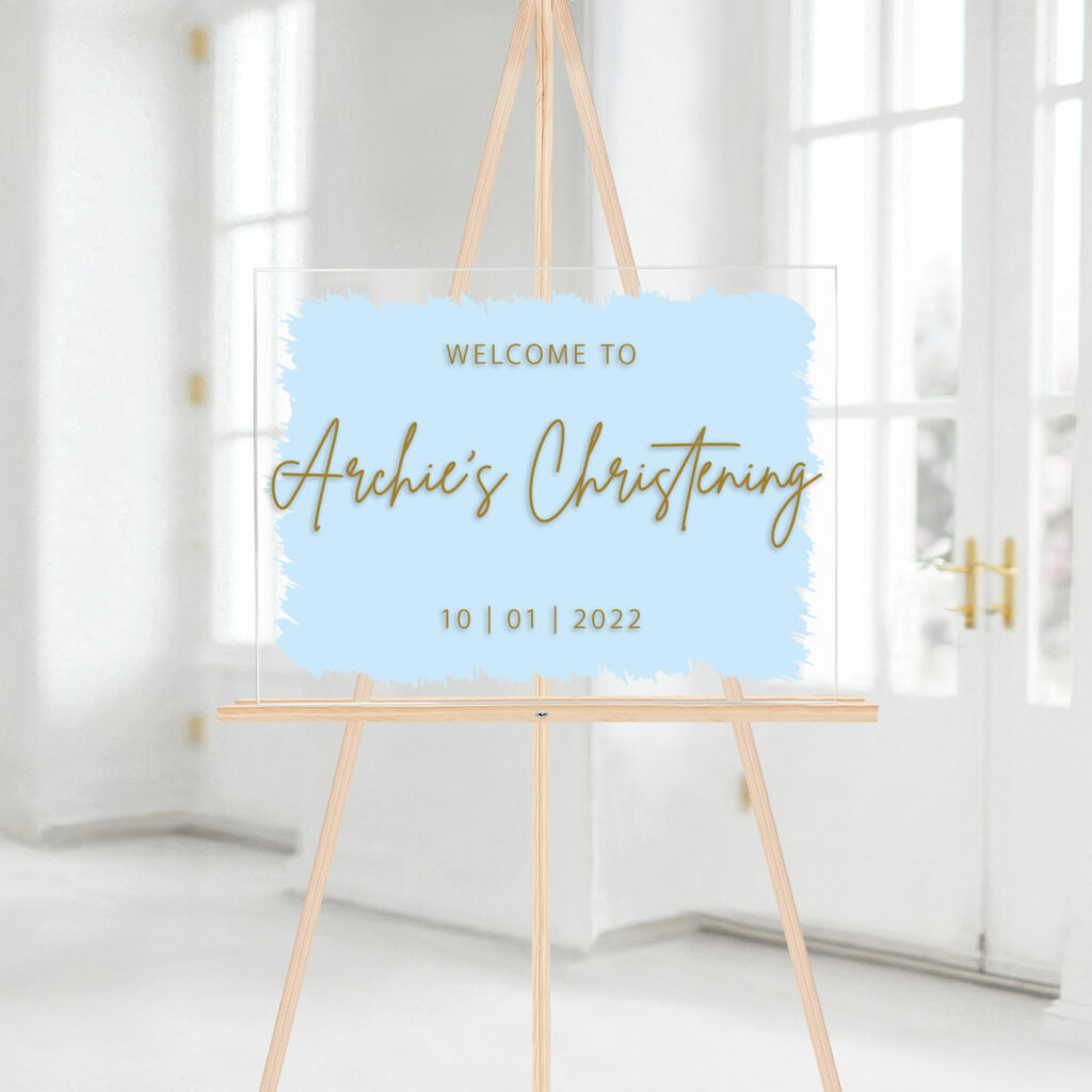 Christening layered sign - A Touch of Sparkle