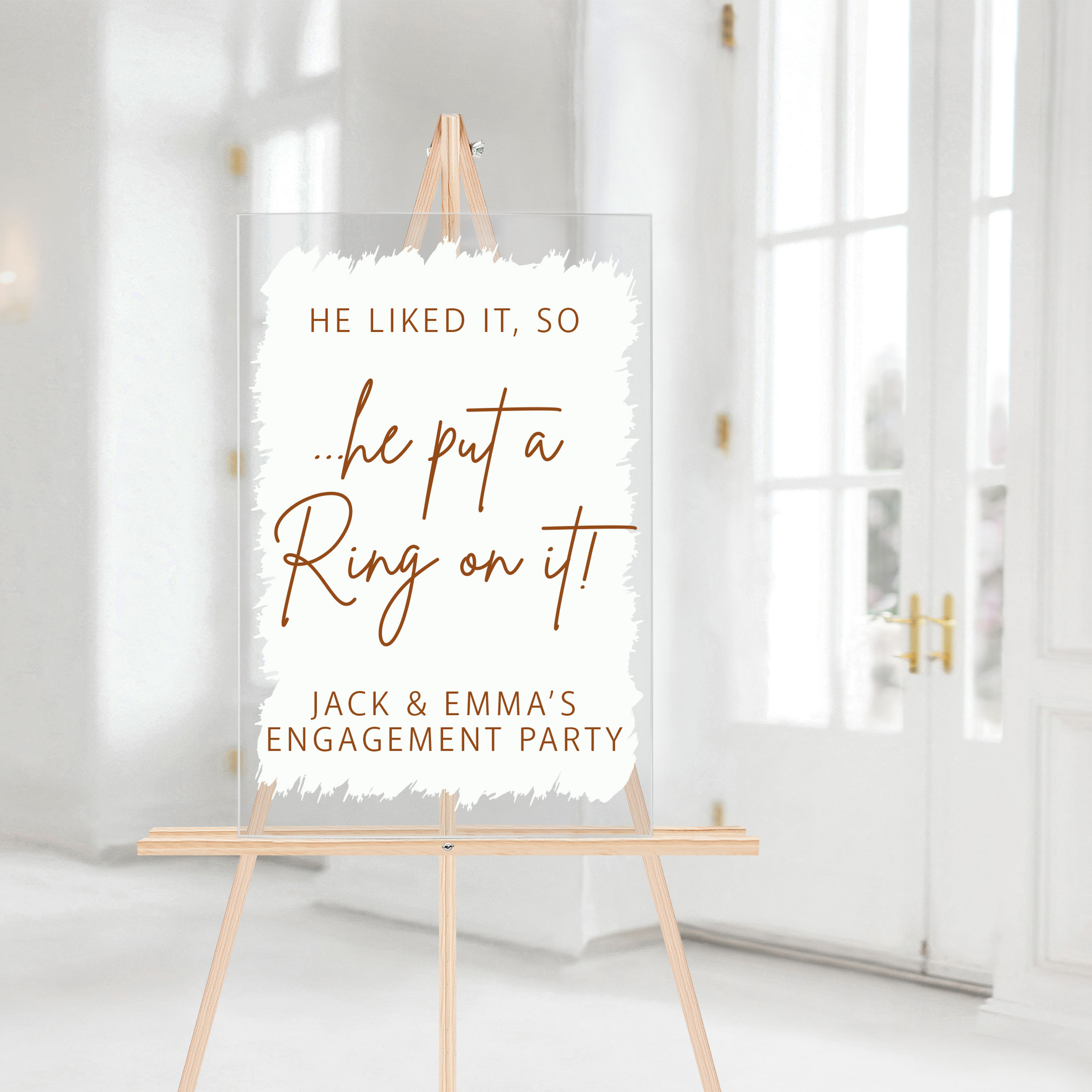 Personalised Engagement Acrylic Layered Sign Portrait - A4 | A3 | A2 ...