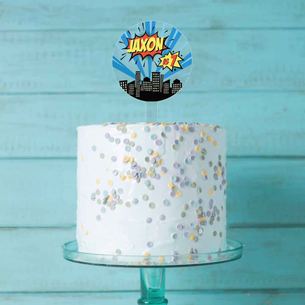 Super Hero Cake Topper - A Touch of Sparkle