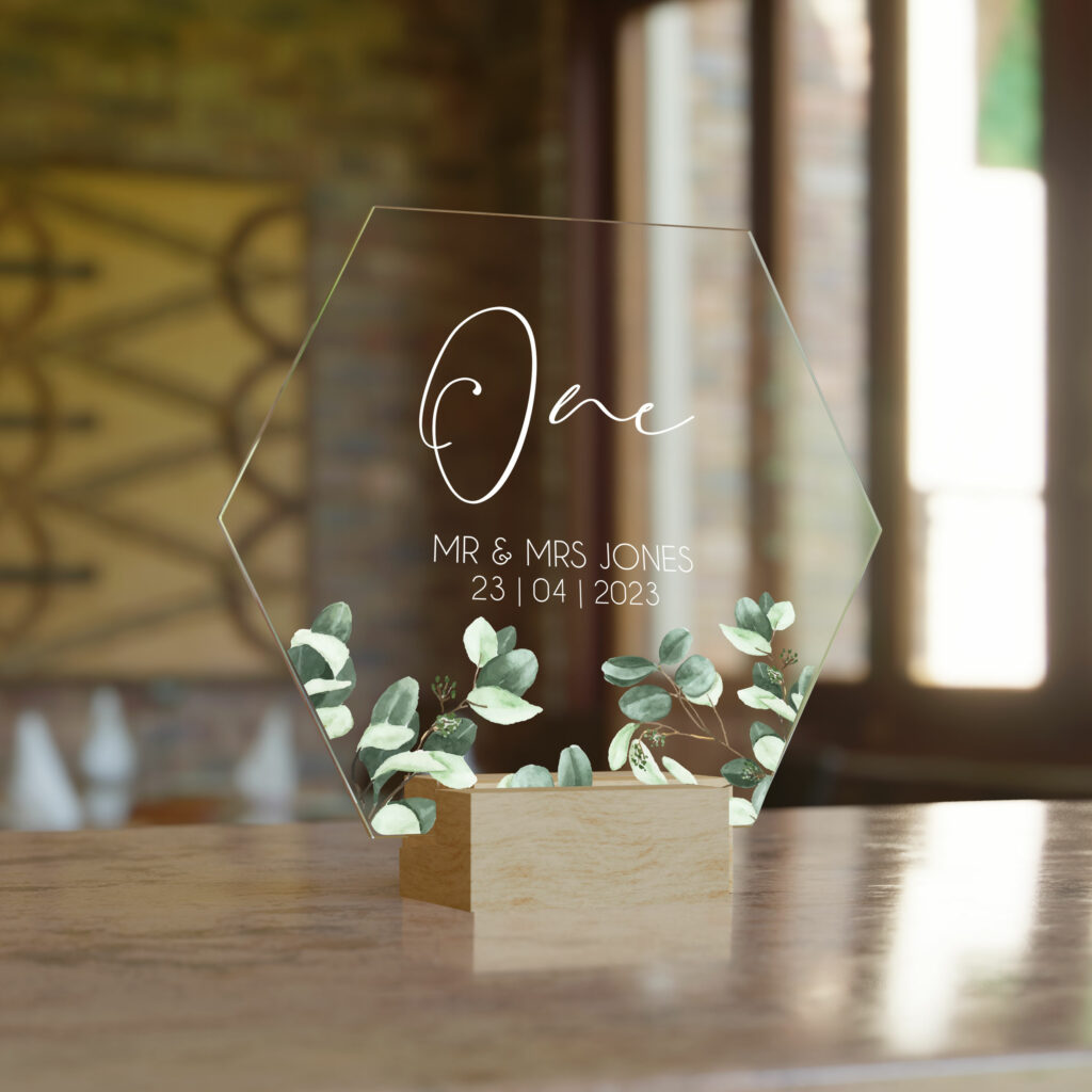 Eucalyptus Table Numbers - A Touch of Sparkle