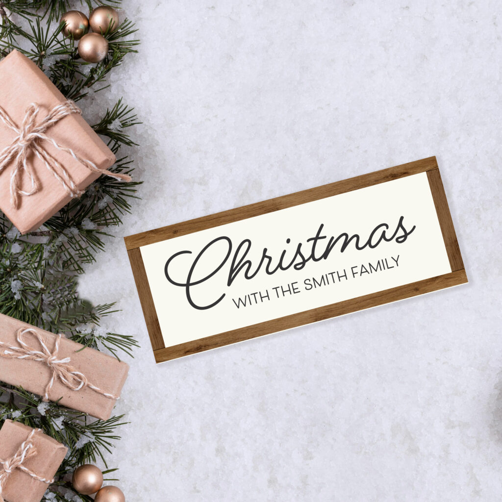 Personalised Christmas Family Sign - A Touch of Sparkle