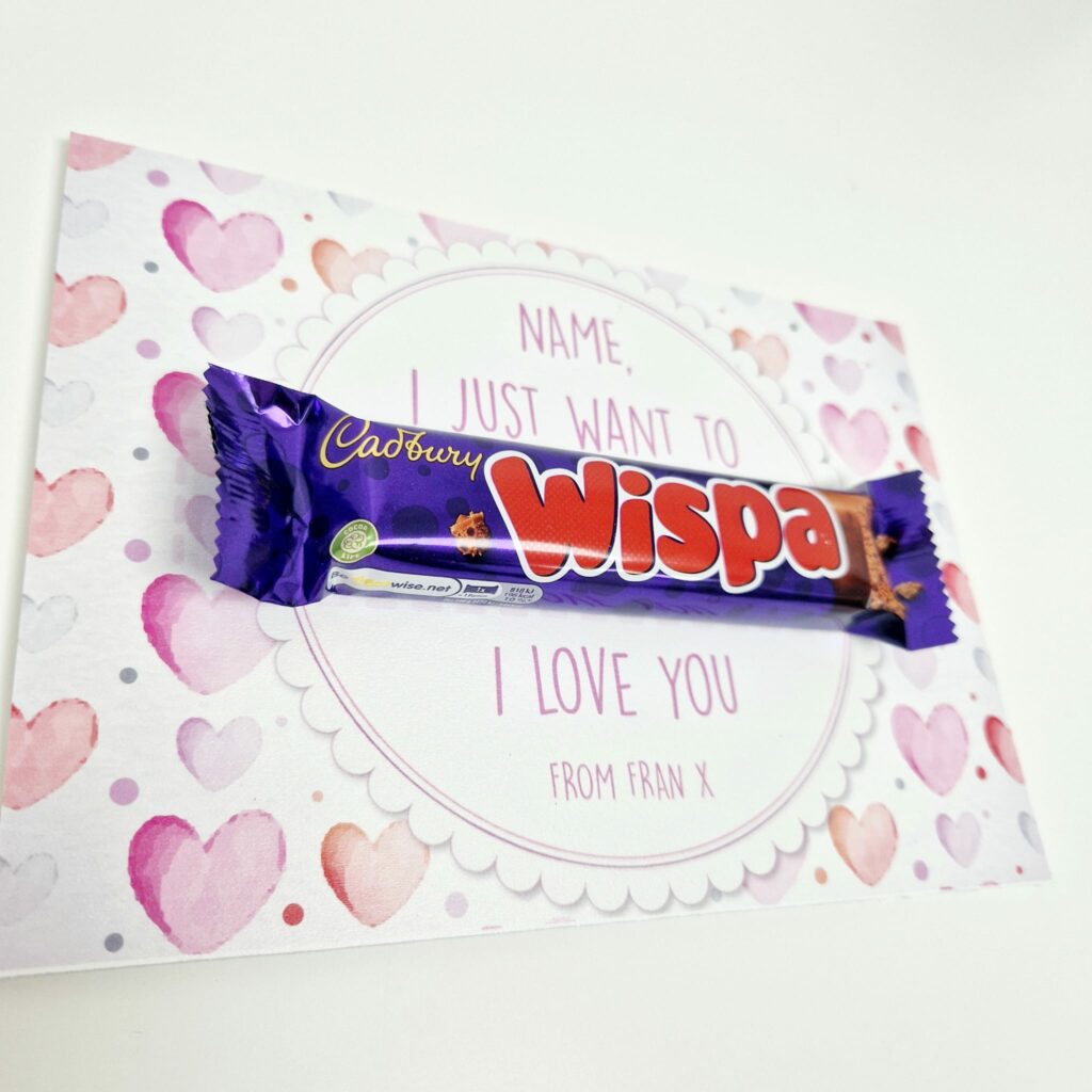 Personalised chocolate message board gift